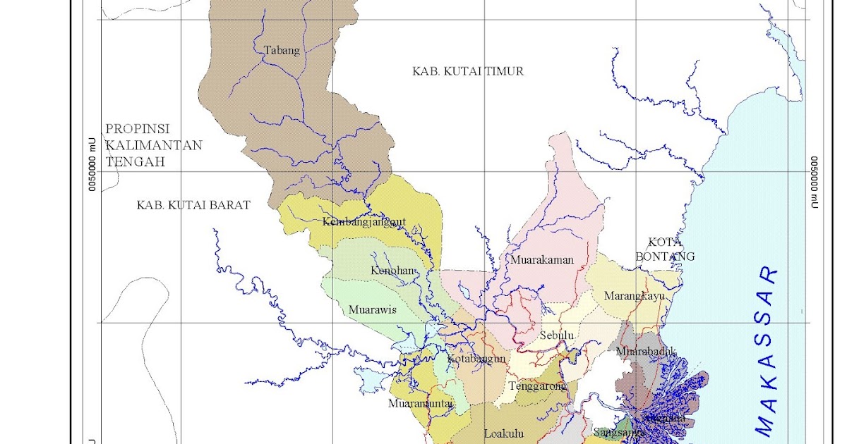 Peta Kota: Peta Kabupaten Kutai Kartanegara