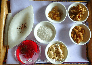 Veg Indian Cooking: Kesar Masala Milk