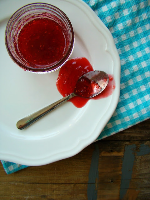 Raspberry peach jam