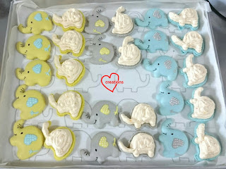 Loving Creations for You: Elephant Macarons with Salted Egg Custard and ...