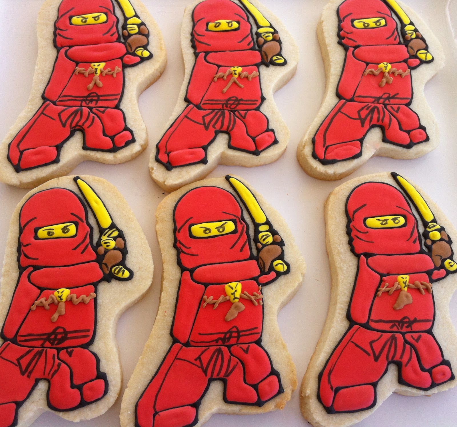 Custom Cookies, Cupcakes and Cake: LEGO Ninjago Kai Cookies