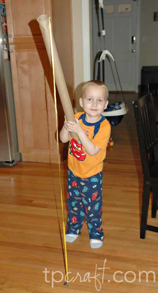 TPcraft.com: Cardboard Tube Fishing Pole