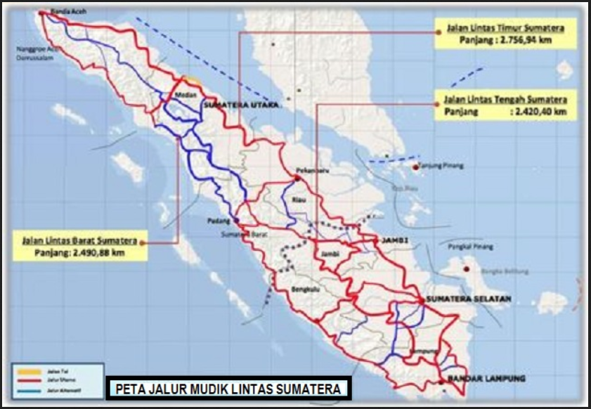 Download Peta Mudik Rute Lintas Timur Sumatera | Digital Riau