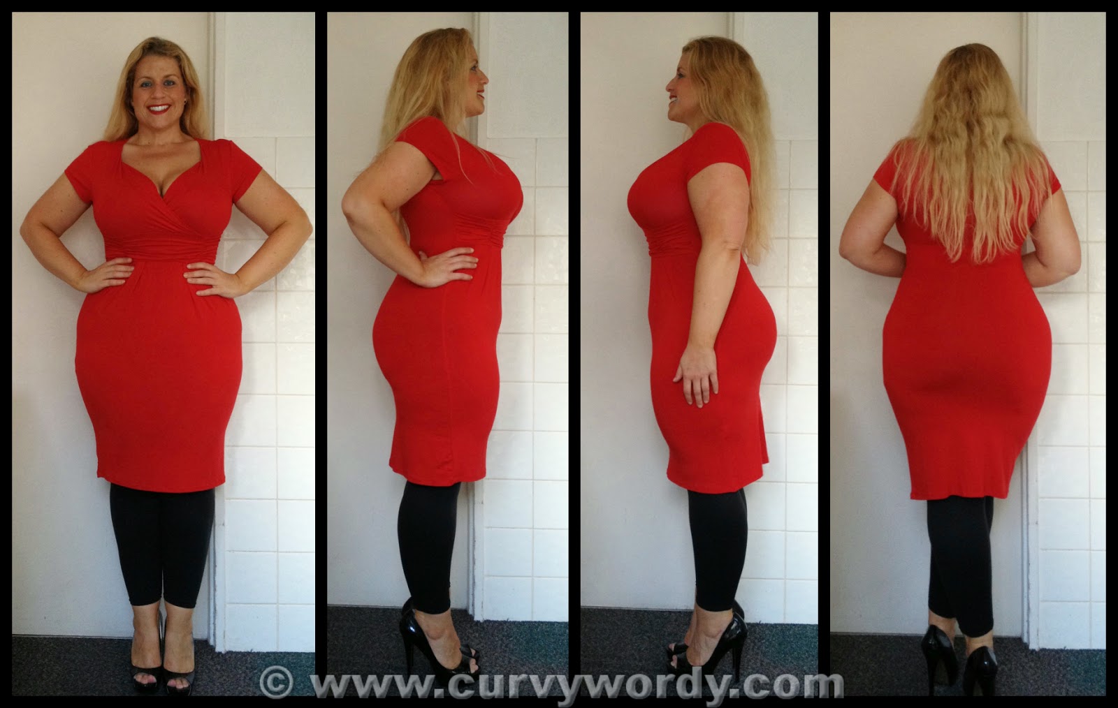 Ebay Jersey Pencil Dress 14 - Curvy Wordy