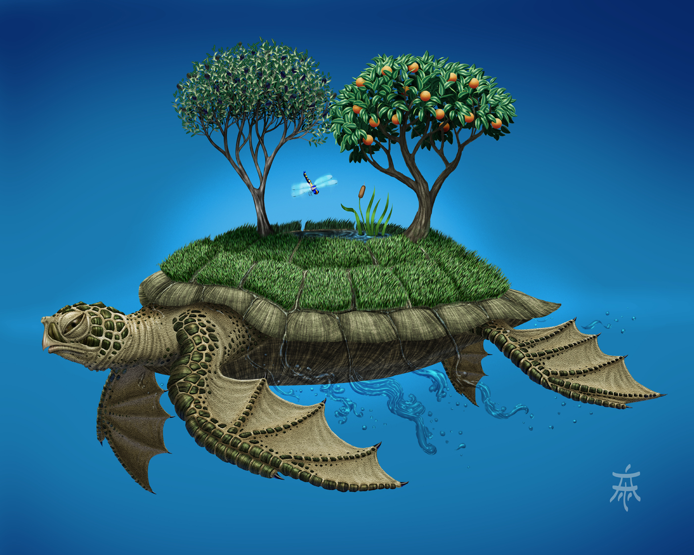 My Vain Doodles: Flying Paradise Turtle