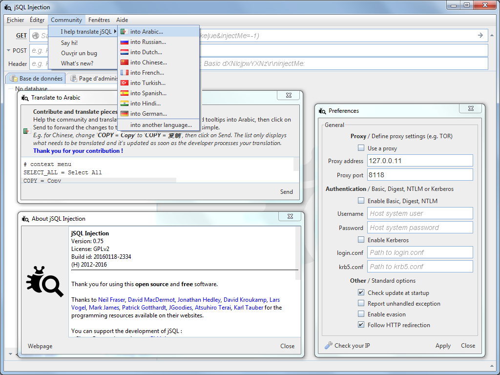 jSQL Injection v0.77 - Java application for automatic SQL database ... jSQL Injection v0.77 - Java application for automatic SQL database ...