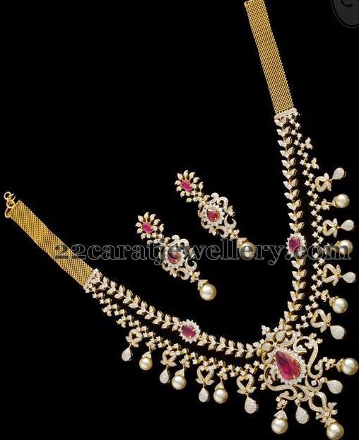 Two Step Spectacular Diamond Set - Jewellery Designs