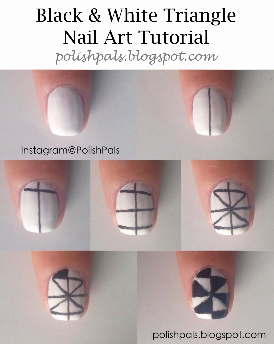 Polish Pals: Black & White Triangles (+ Tutorial)