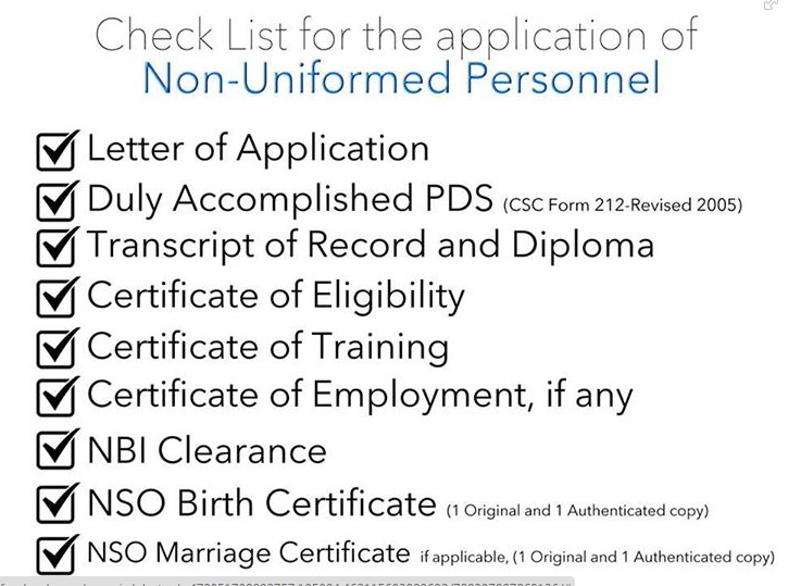 PNP NUP JOB HIRING 2015: PNP NUP REQUIREMENTS