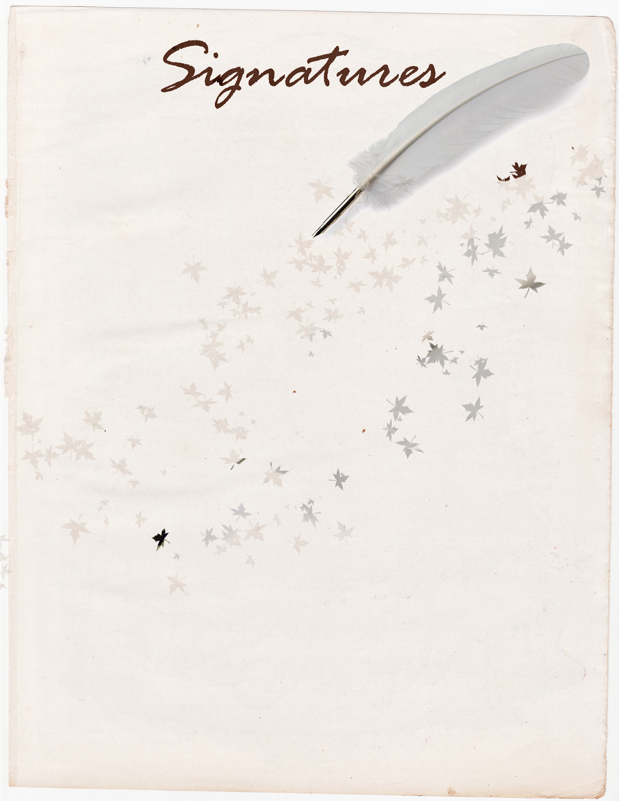 Drawing Crafts: Signature Sheet