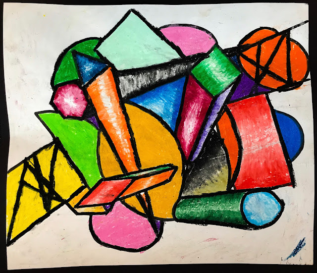 Paintbrush Rocket: 5th Grade - One Point Perspective Abstracts inspired ...