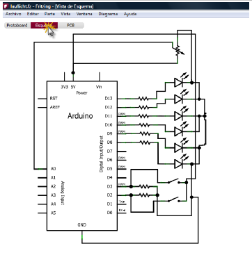 ARDUINO, ANDROID, IPHONE (SERVICIOS GENERALES): FRITZING (Arduino)