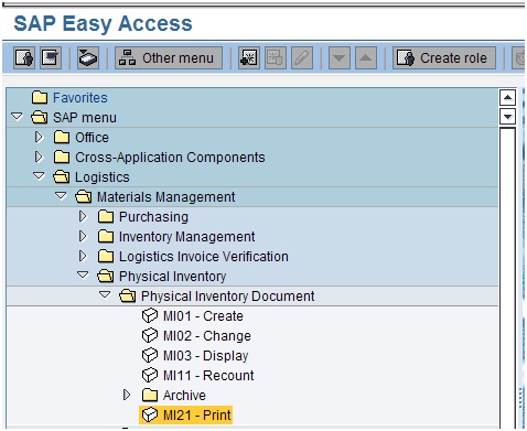 SAP Help Online: STEPS HOW TO PRINT PHYSICAL INVENTORY DOCUMENT IN SAP IM
