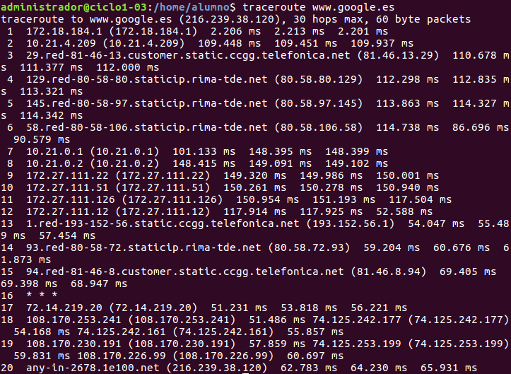 Comando Traceroute (Linux)