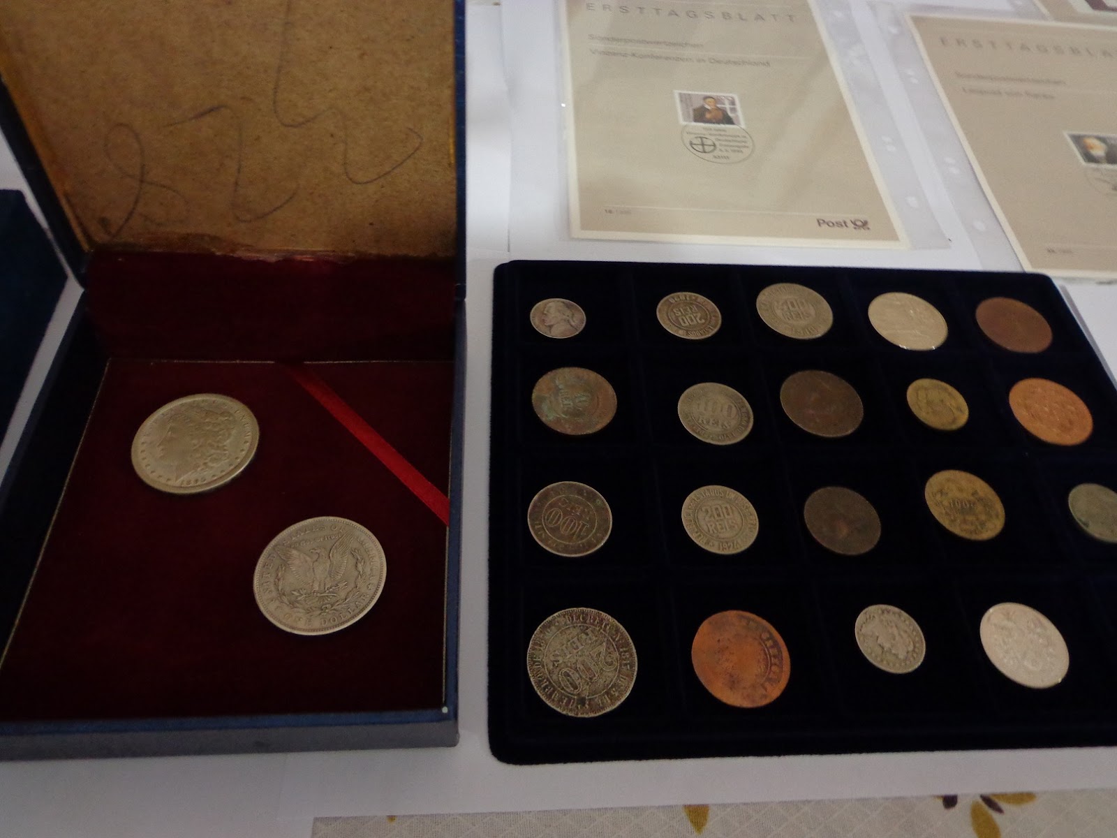 LISTA DE PRODUTOS: RARO LOTE DE MATERIAL NUMISMÁTICO E FILATÉLICO