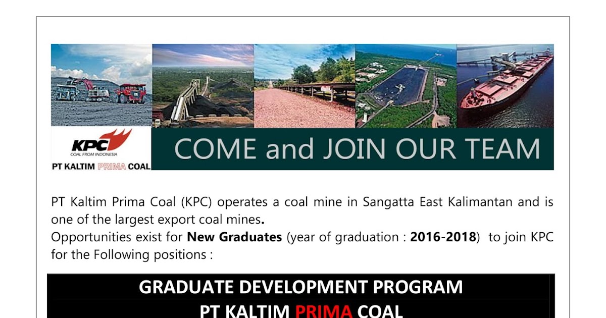 Lowongan Kerja PT. Kaltim Prima Coal