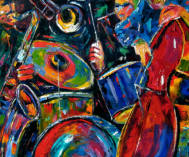 Daily Painters Abstract Gallery: Abstract Jazz Colorful Music Painting ...