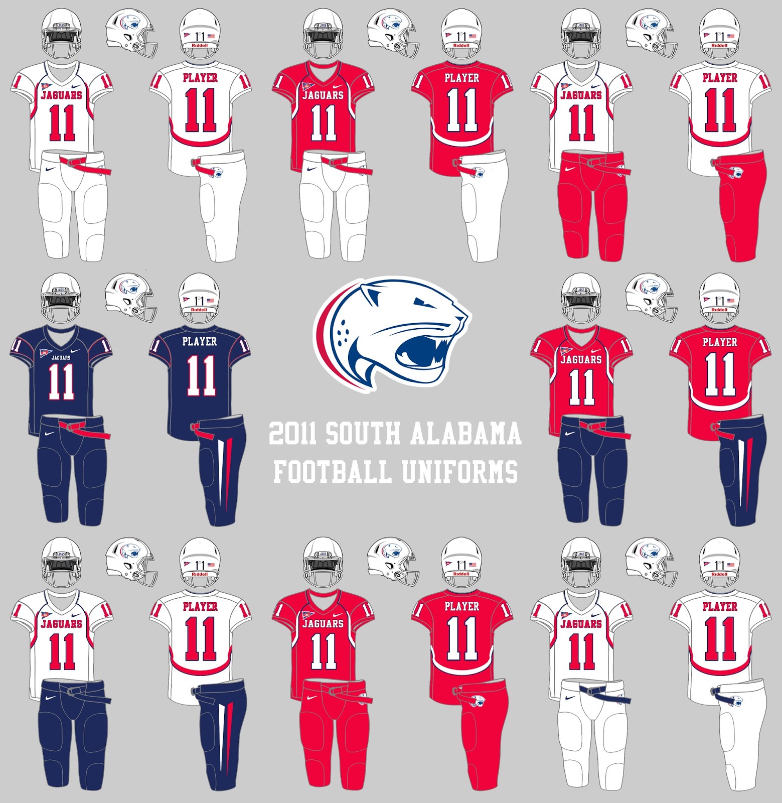 South Alabama Uniform Tracker: Year-By-Year