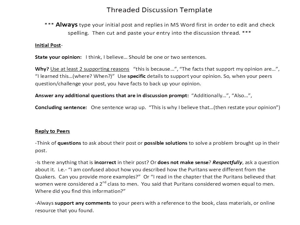Intervention Gal: Deconstructing a Discussion Thread Post