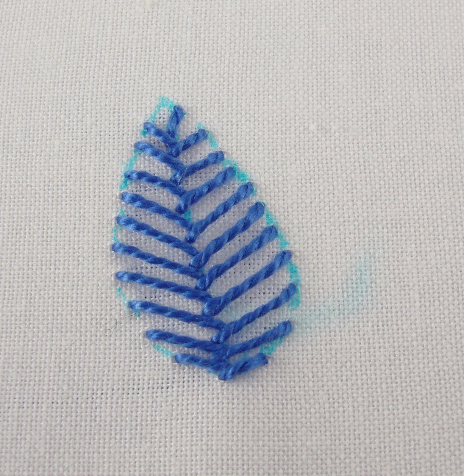 big B: 100 Stitches - open fishbone stitch