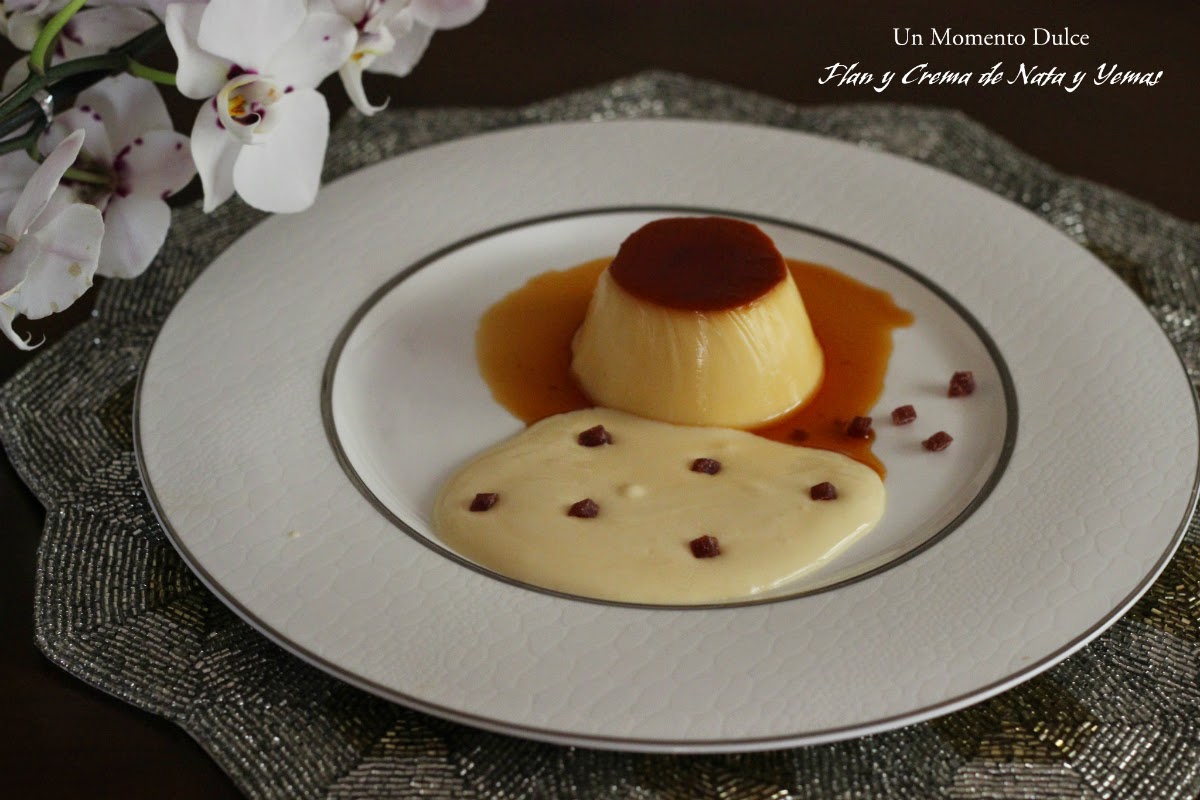 Un momento dulce: FLAN CON CREMA DE NATA Y YEMAS