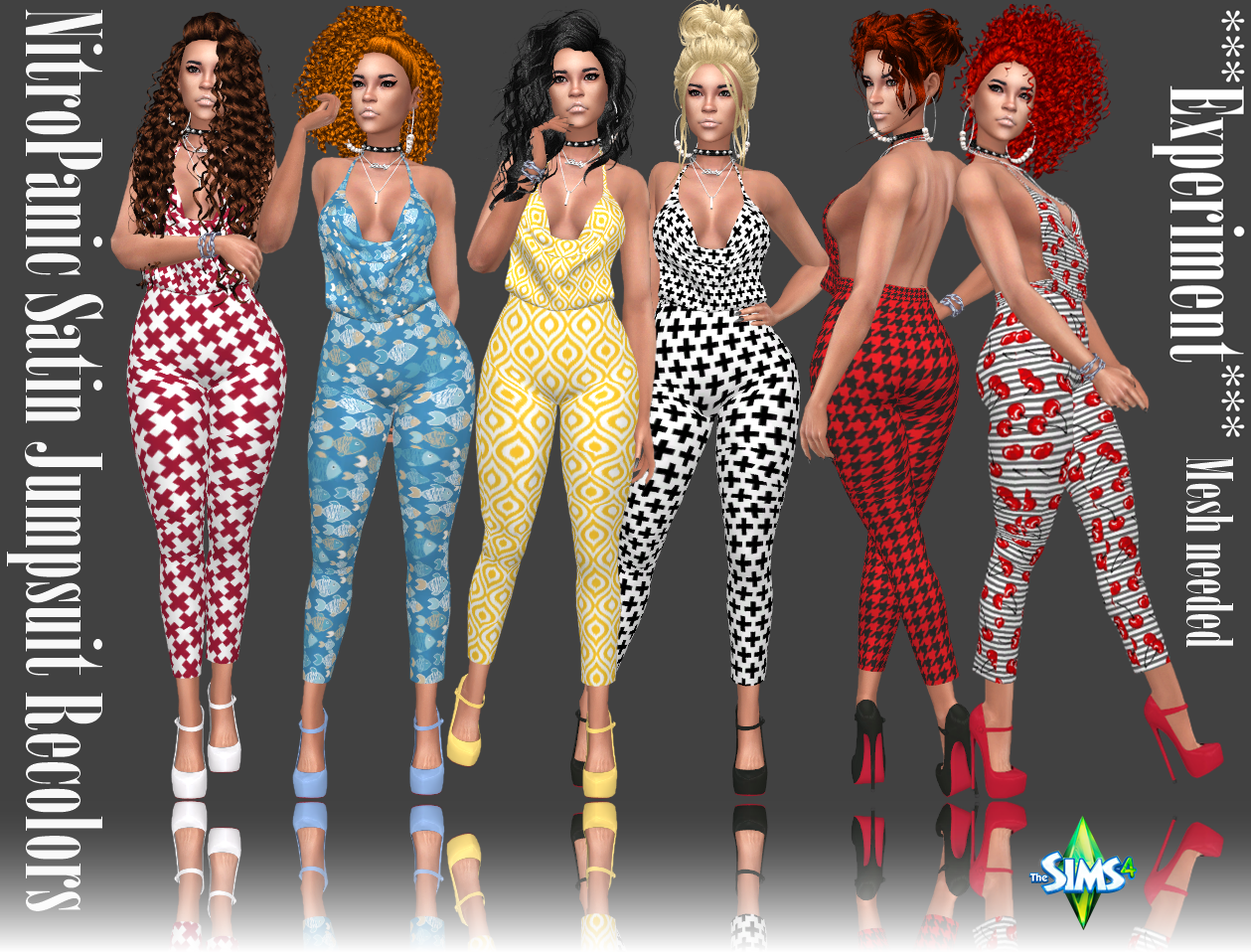 Annett's Sims 4 Welt: NitroPanic Satin Jumpsuit Recolors