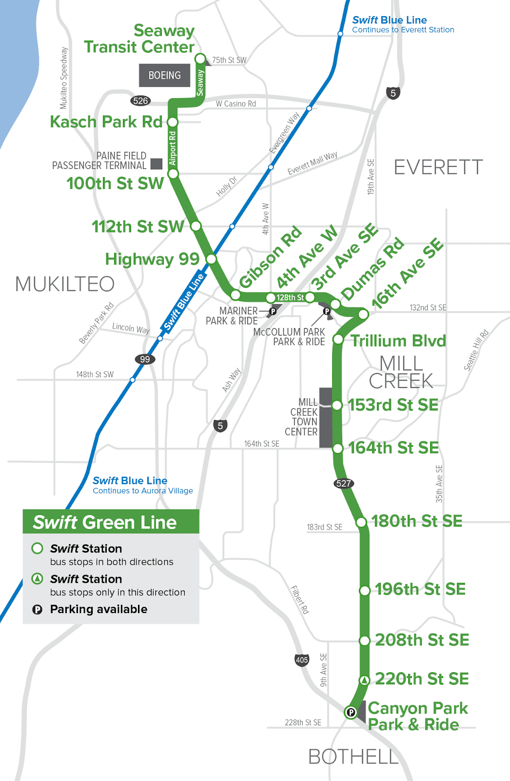 Community Transit: Swift Green Line is matching early Blue Line ...