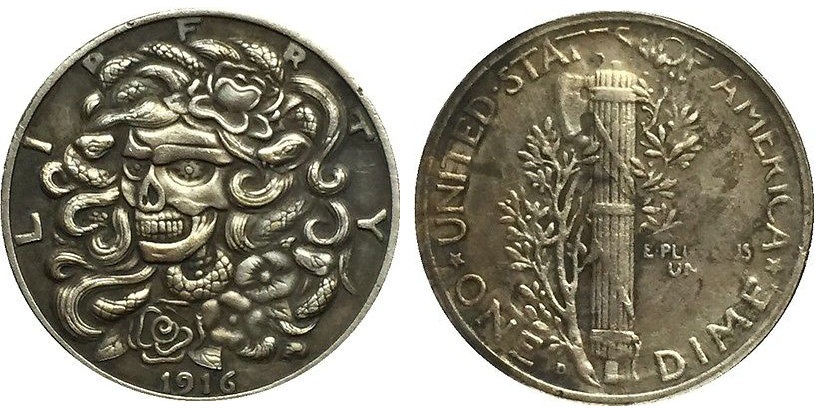 A Gift For Polydektes: Replica hobo nickels
