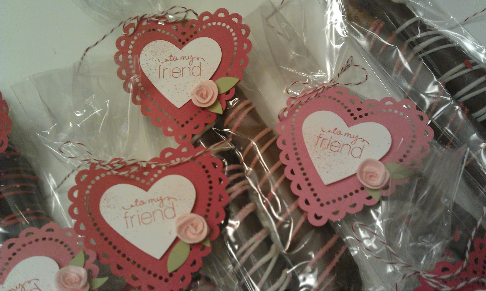 Holly's Stamping Addiction: Valentines Pretzels with Tags