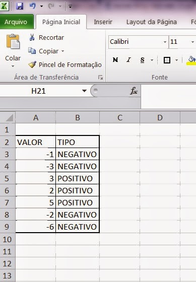 Ferramenta Excel: Fórmula SE