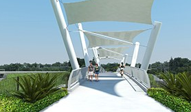 LIGHTWEIGHT SOLAR CANOPIES WILL SHADE FLORIDA PEDESTRIAN BRIDGE