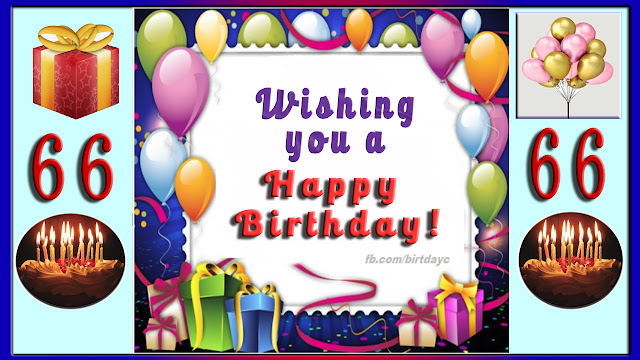 66th Birthday Images, Greetings Cards for age 66 years
