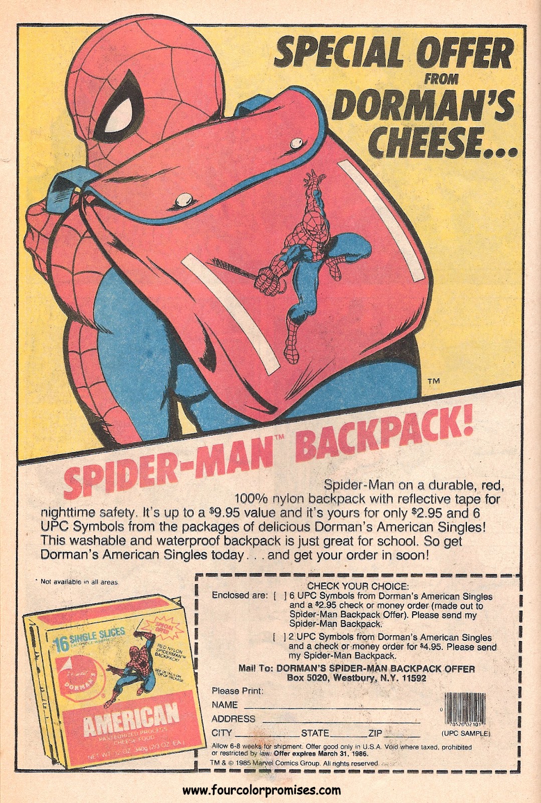Four Color Promises Spider Man Backpack four-color-promises-spider-man-backpack