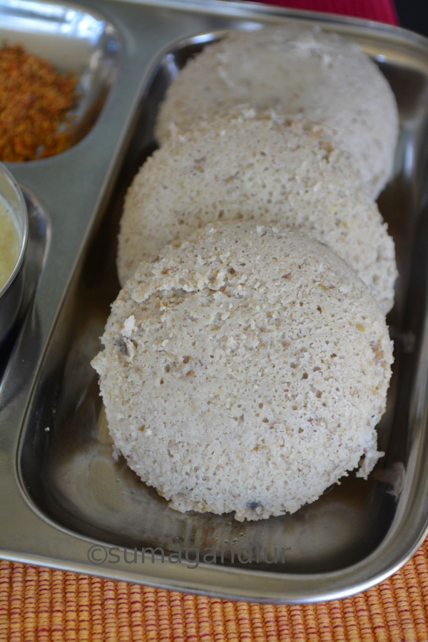 Veggie Platter: Greengram Idli / Moong Idli