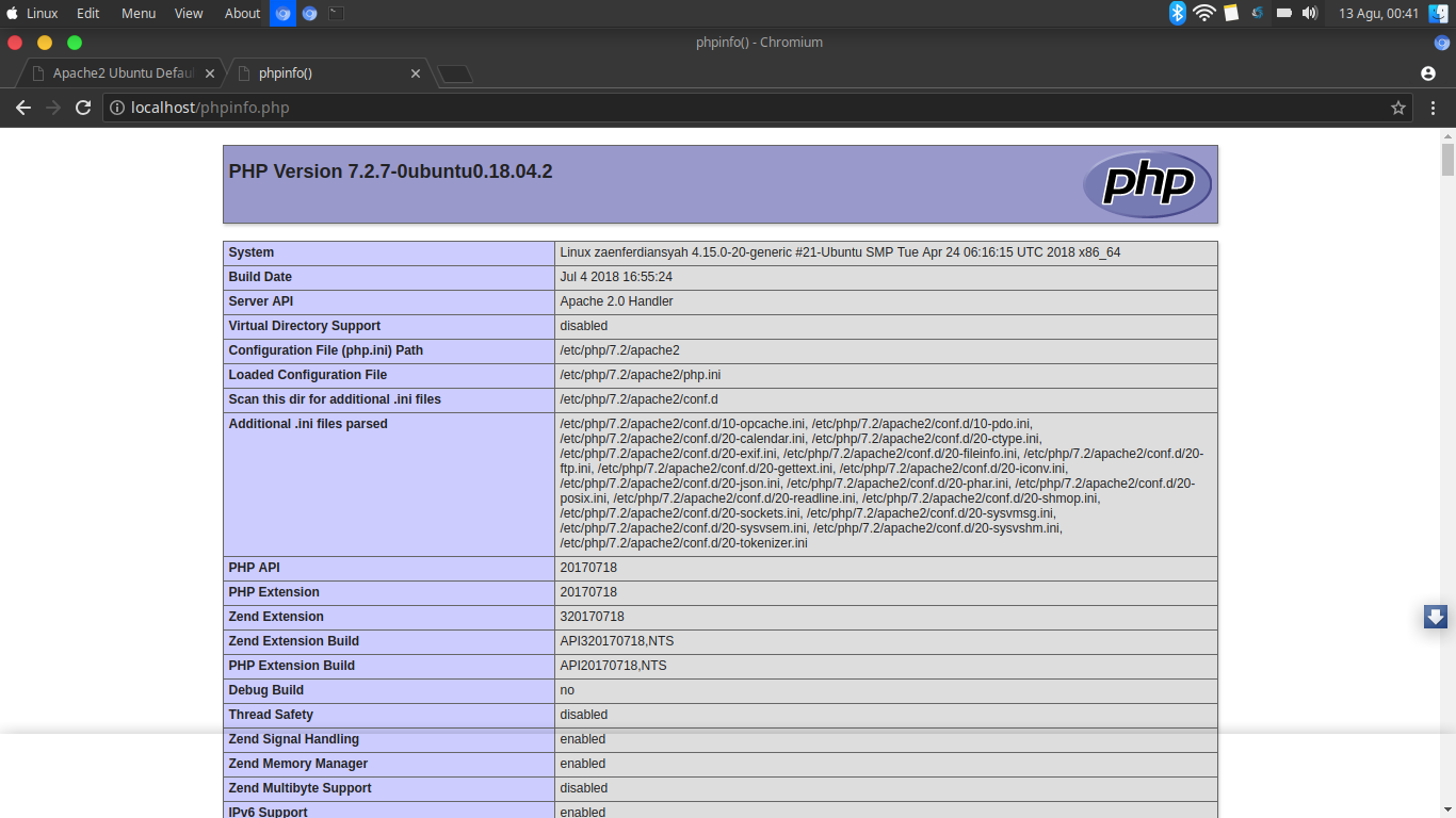 Install Apache2, mysql, php, phpmyadmin