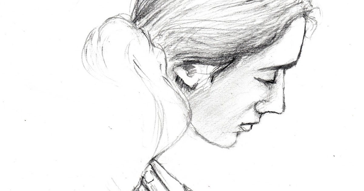 Sketches and Drawings : Dejection - pencil sketch