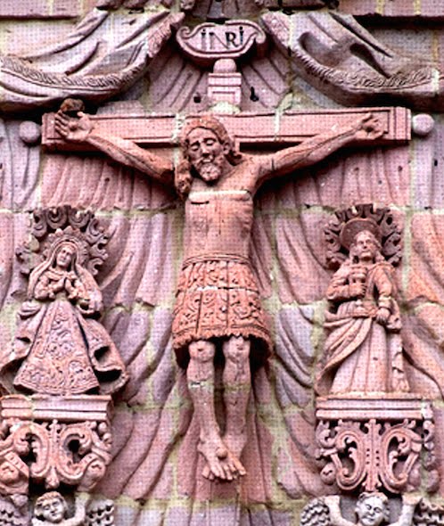 colonialmexico: Zacatecas cathedral: the facade crucifix