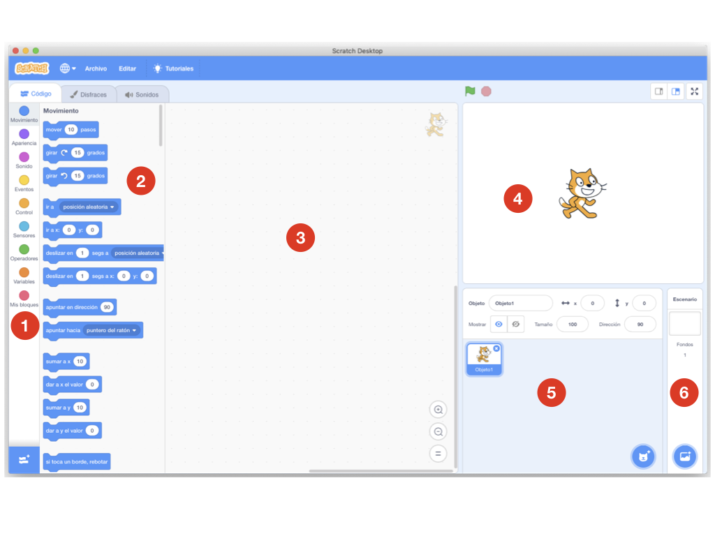 Scratch en Primaria: La interfaz de Scratch I