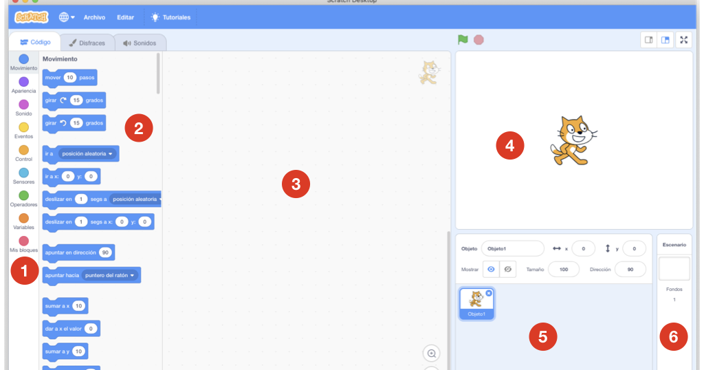 Scratch en Primaria: La interfaz de Scratch I