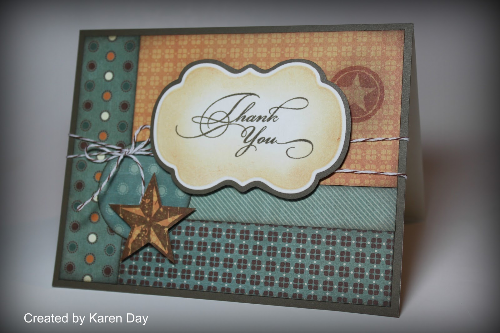 Karen's Creations: A Masculine Thank-You Card