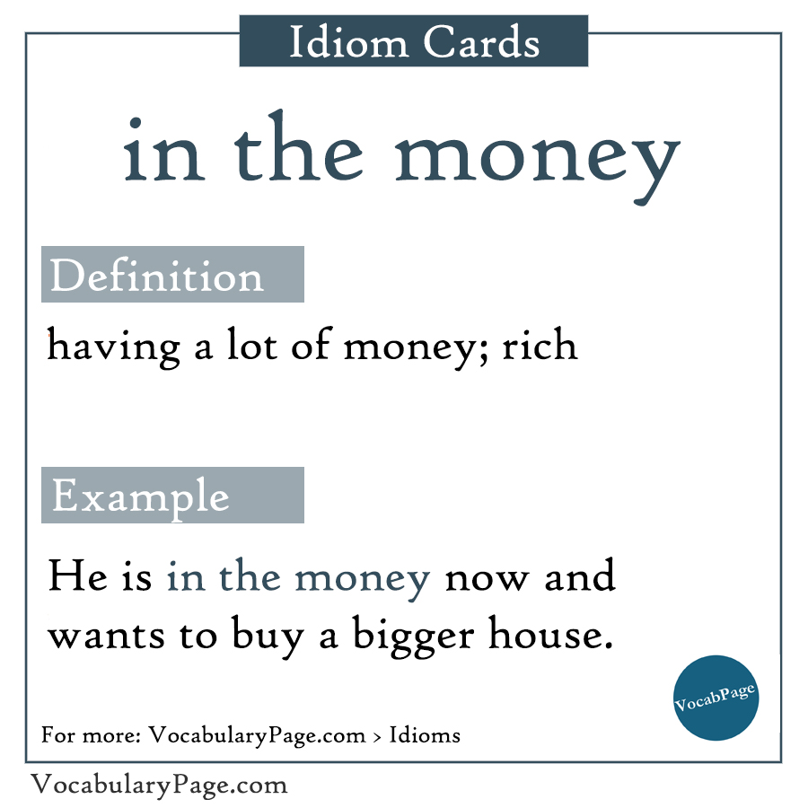 Idioms about money