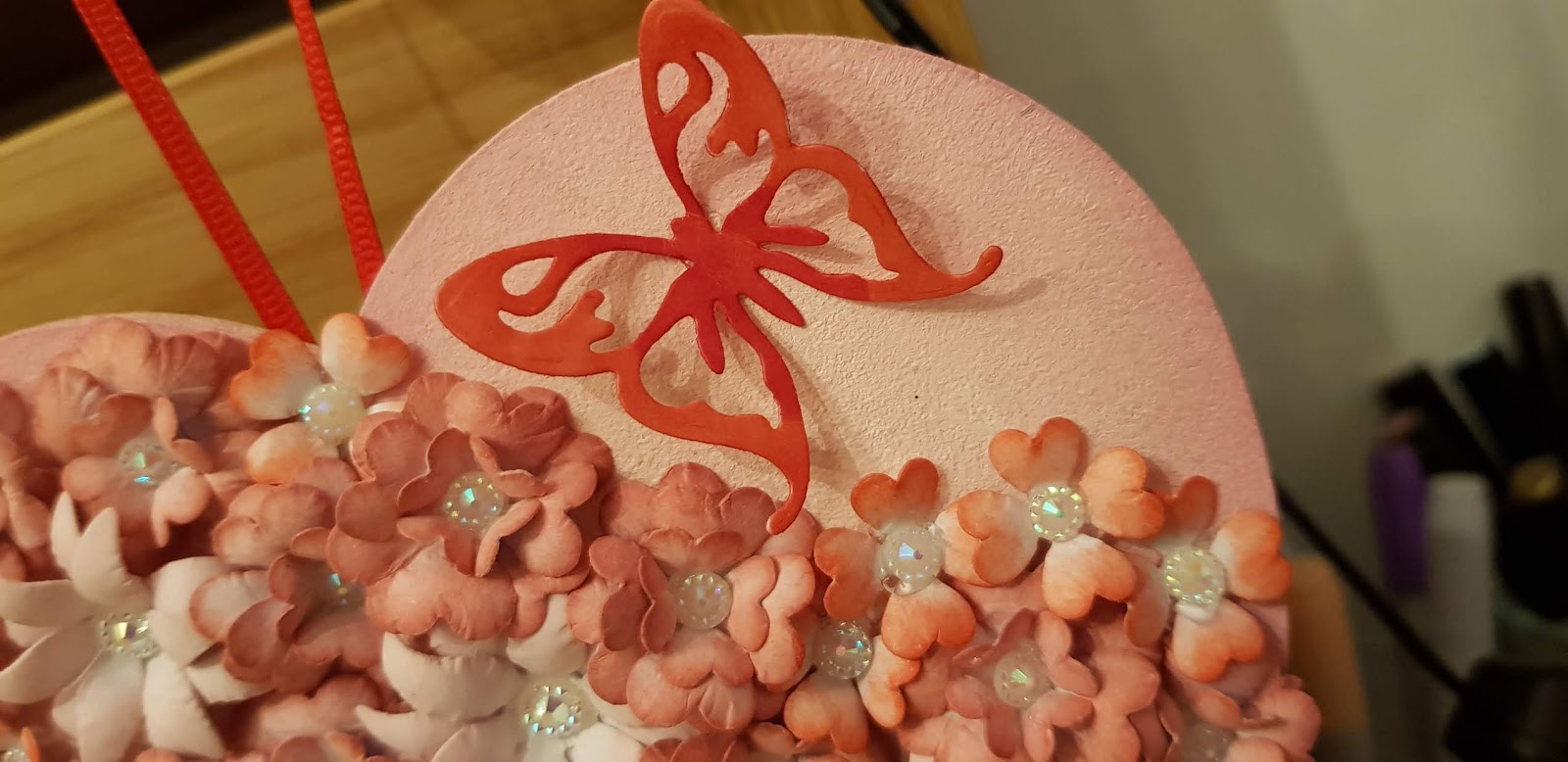 RED OBSESSION CARDS: Hearts, Flowers And Butterflies