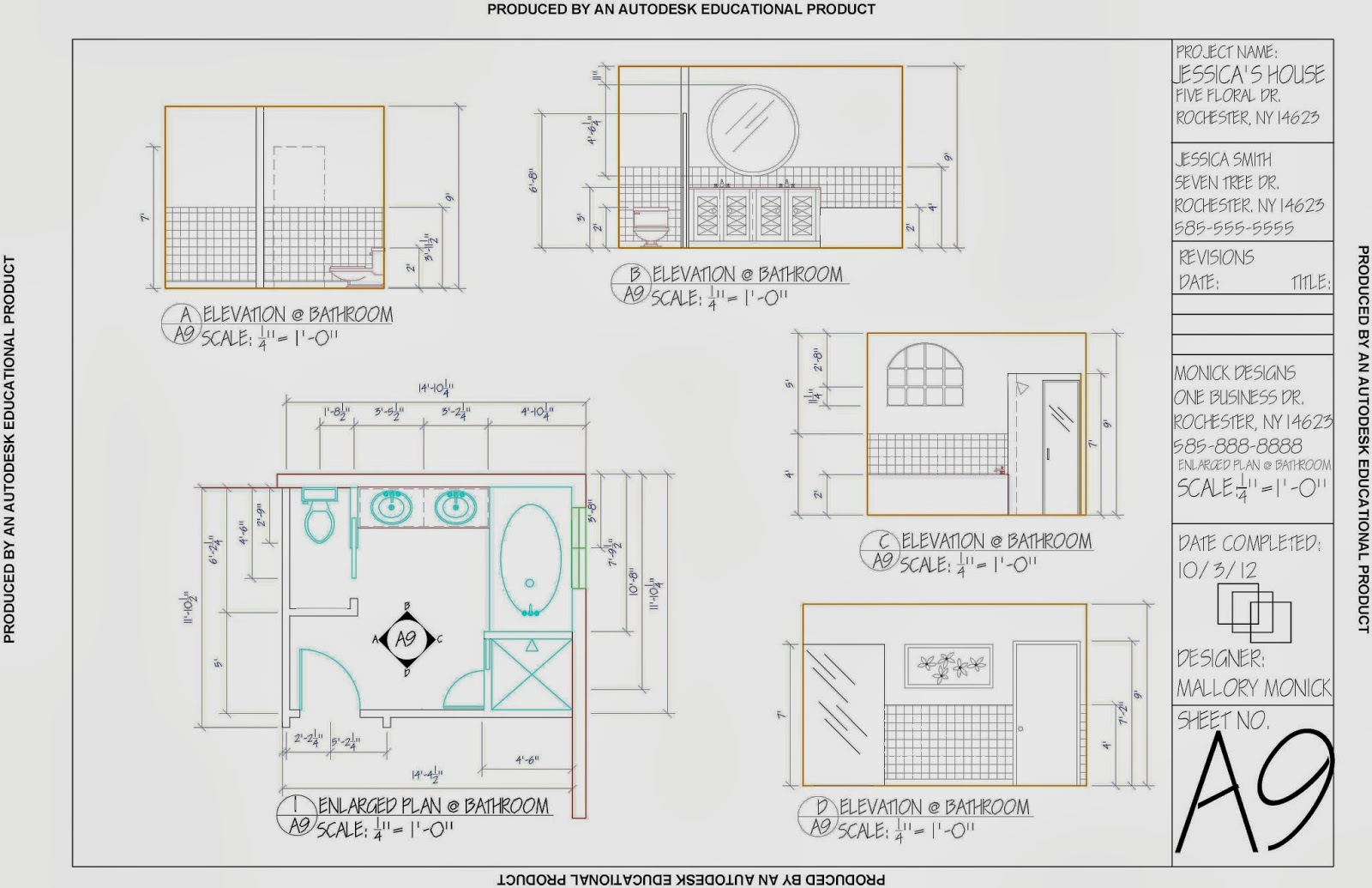 Interior Design by Mallory: My First AutoCAD Project