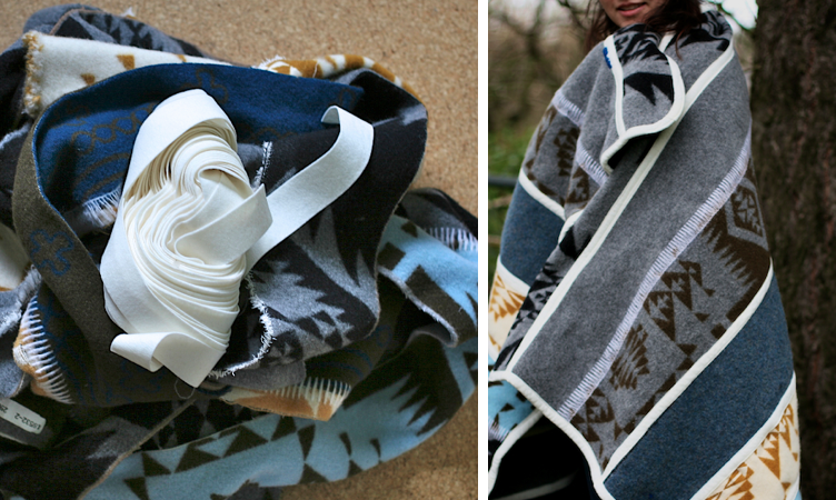 Habit of Art: Making a blanket from Pendelton scraps