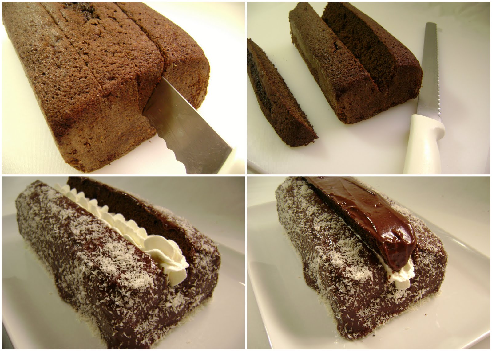 Chocolate Lamington Bar Cake | Mari's Cakes (English)