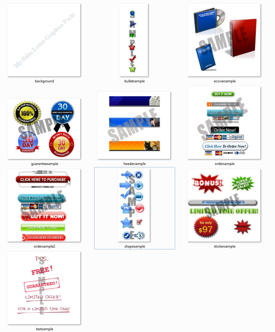 Free Best Graphic Designs: Sales Letter Graphics Package