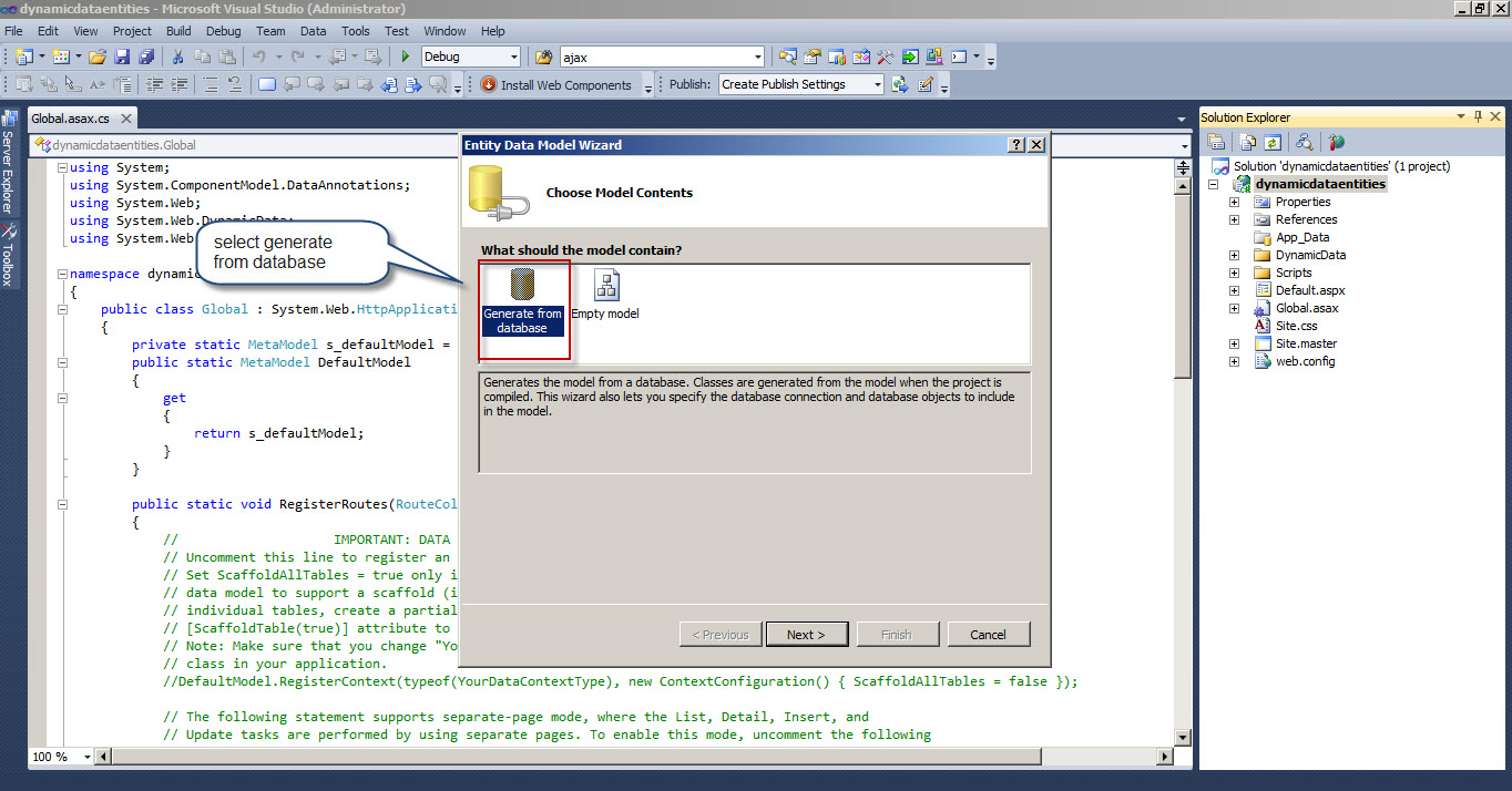 Dotnetprogramming Dynamic Data Entities Web Application With Entity Framework