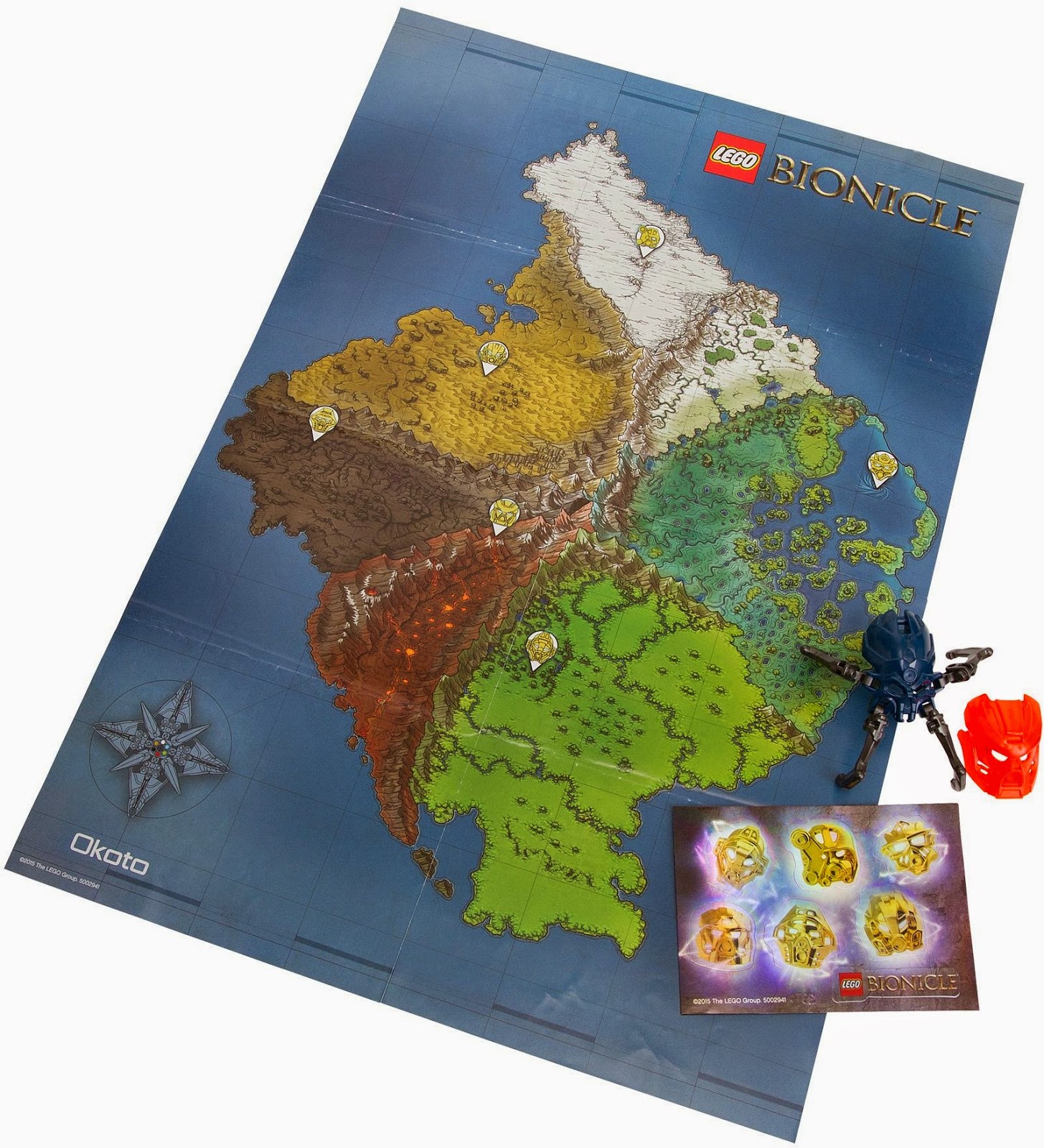 LEGO 5002941 Bionicle HERO PACK Polybag 9 Pcs w/ Skull Spider + Map ...