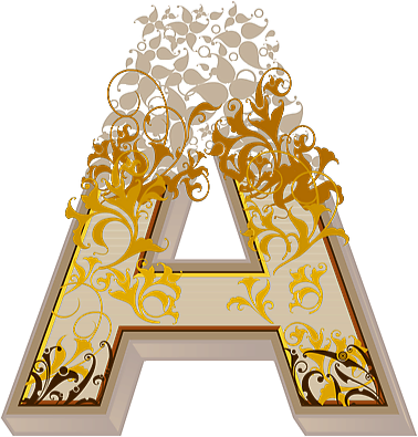 ® Colección de Gifs ®: IMÁGENES DE LETRAS DORADAS