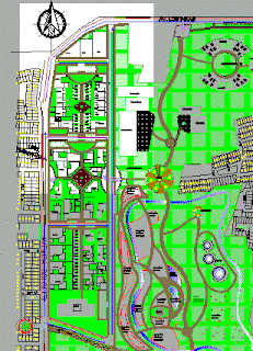 Plan Autocad d'un projet de parc écologique en dwg ~ Engineering et ...